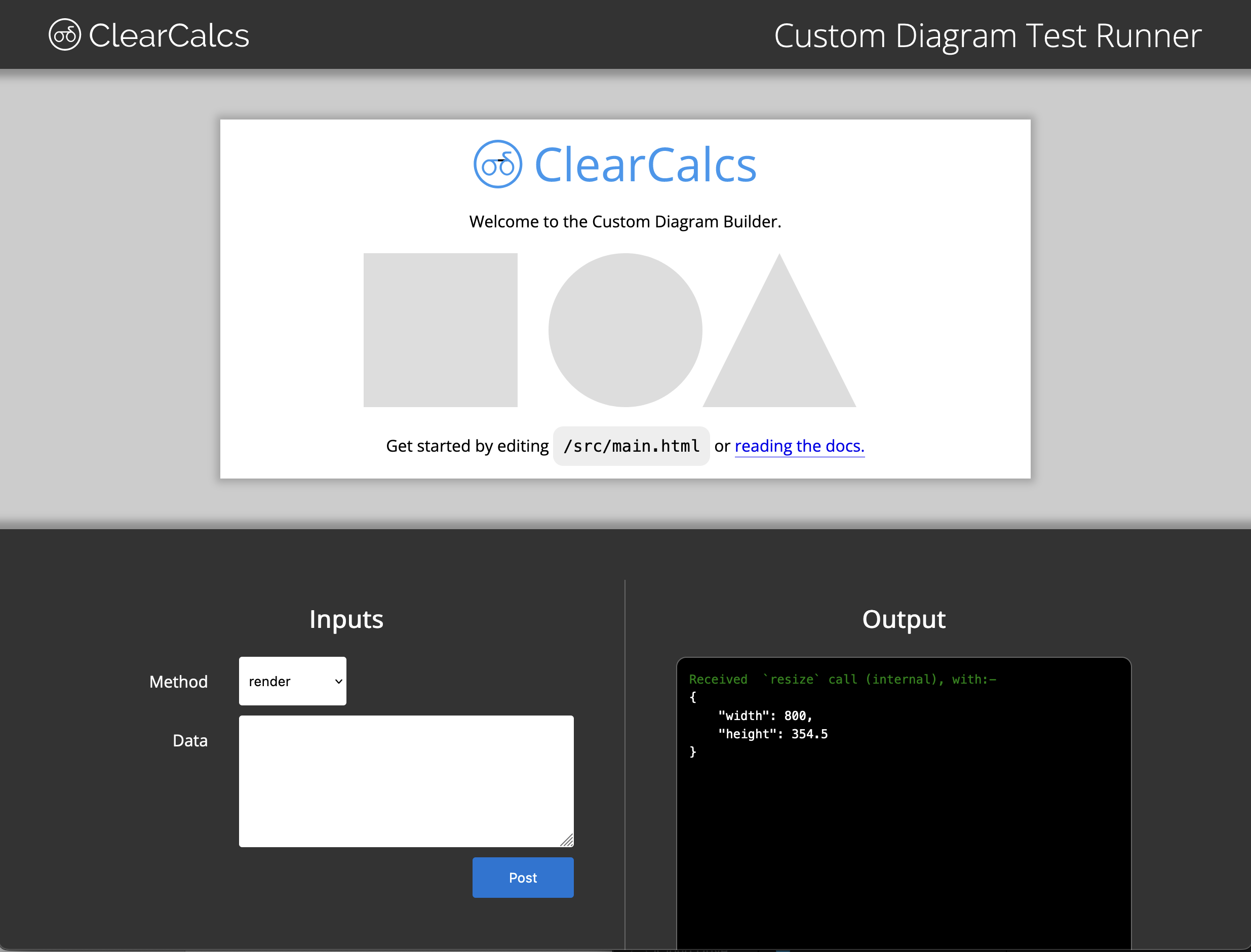 ClearCalcs Custom Diagram Boilerplate Documentation